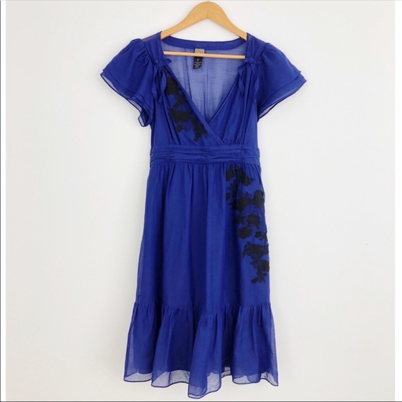 Anthropologie | Dresses | Lithe Navy Blue Dress Anthropologie | Poshmark